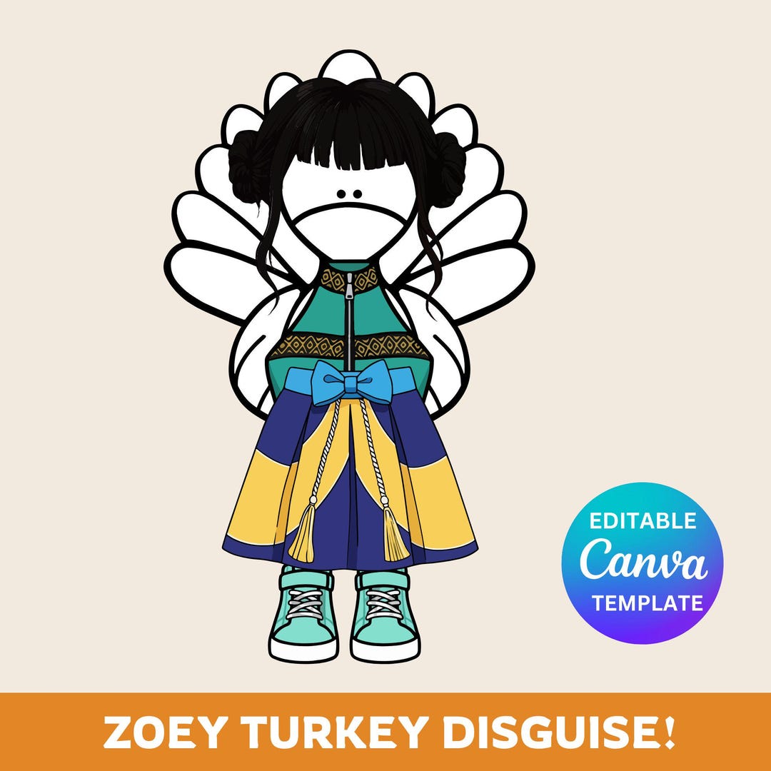 KPOP Demon Hunters Turkey Disguise Printable, Kpop Star Turkey, Kpop ...