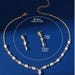 Cubic Zirconia Jewelry Set: 18K Gold Plated Wedding Necklace Earrings ...