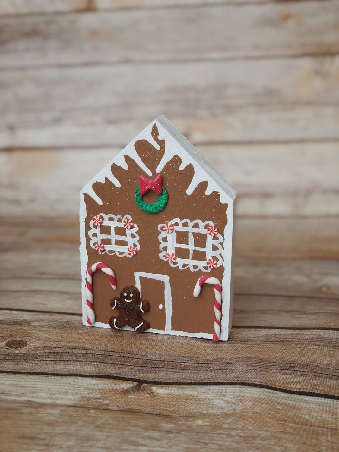 Mini Gingerbread Wood House | Etsy