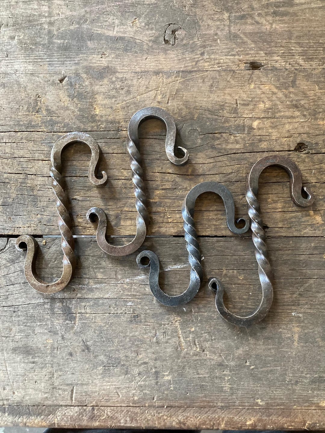 Hand Forged S-hooks, (4) Rustic, Blacksmith Made in Michigan, USA - Etsy