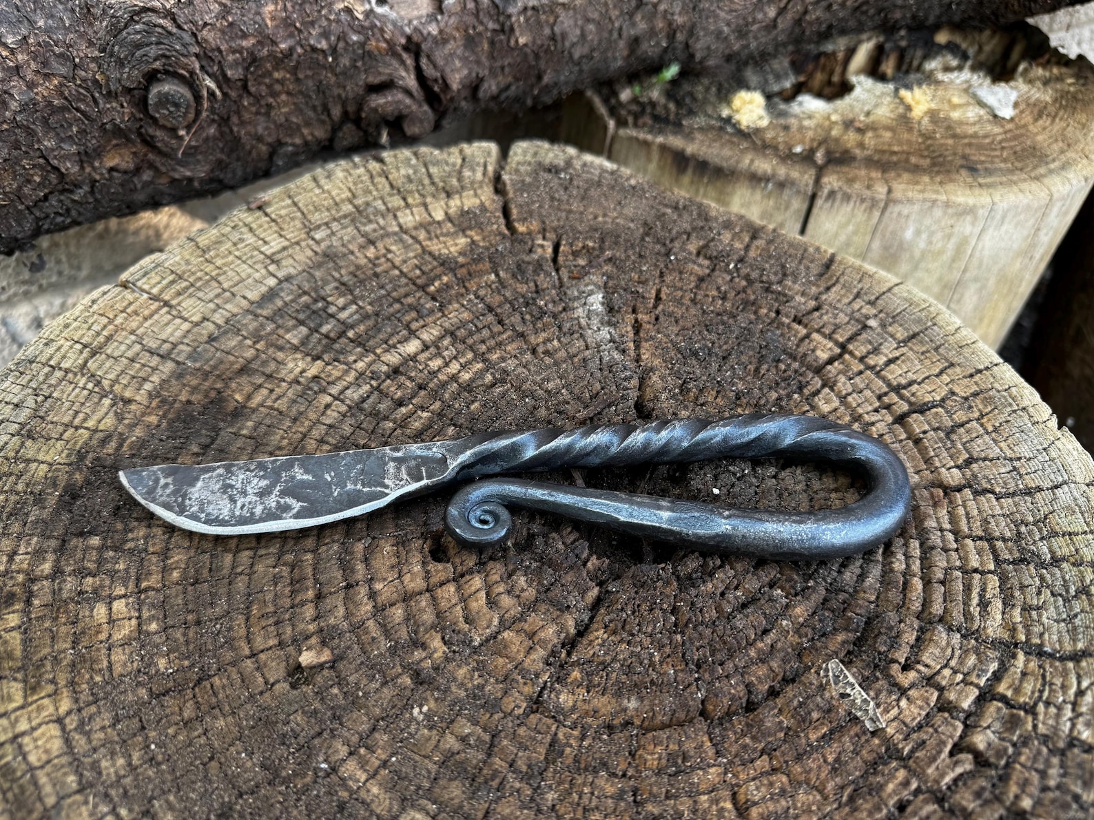Hand Forged Viking Style, Blacksmith Knife; Handcrafted; Made in the U ...