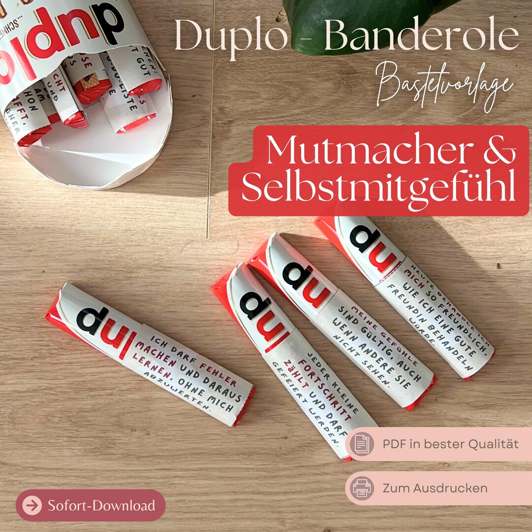 Motivational Craft Template Duplo Banderole With Loving Positive ...