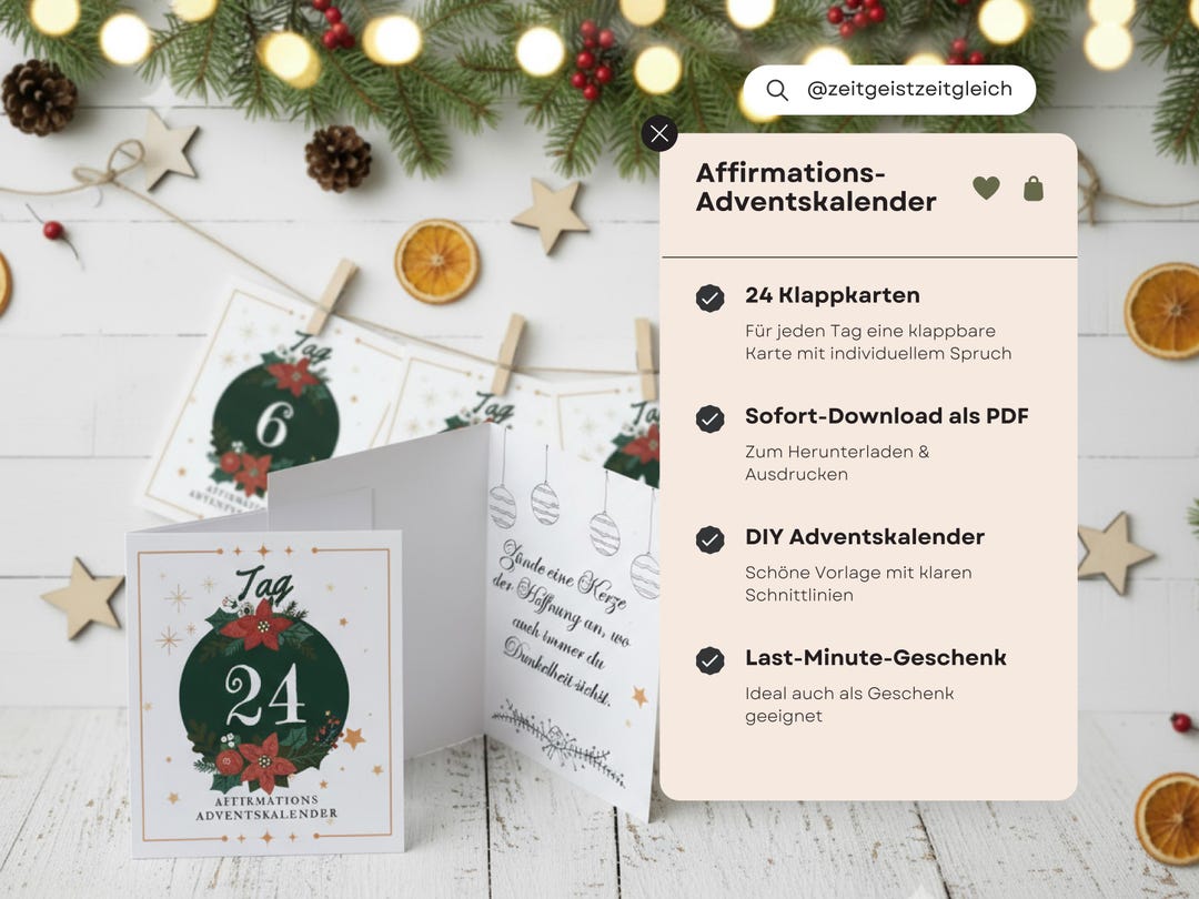 24 Positive Quotes to Print | Advent Calendar Fold-out Cards for ...