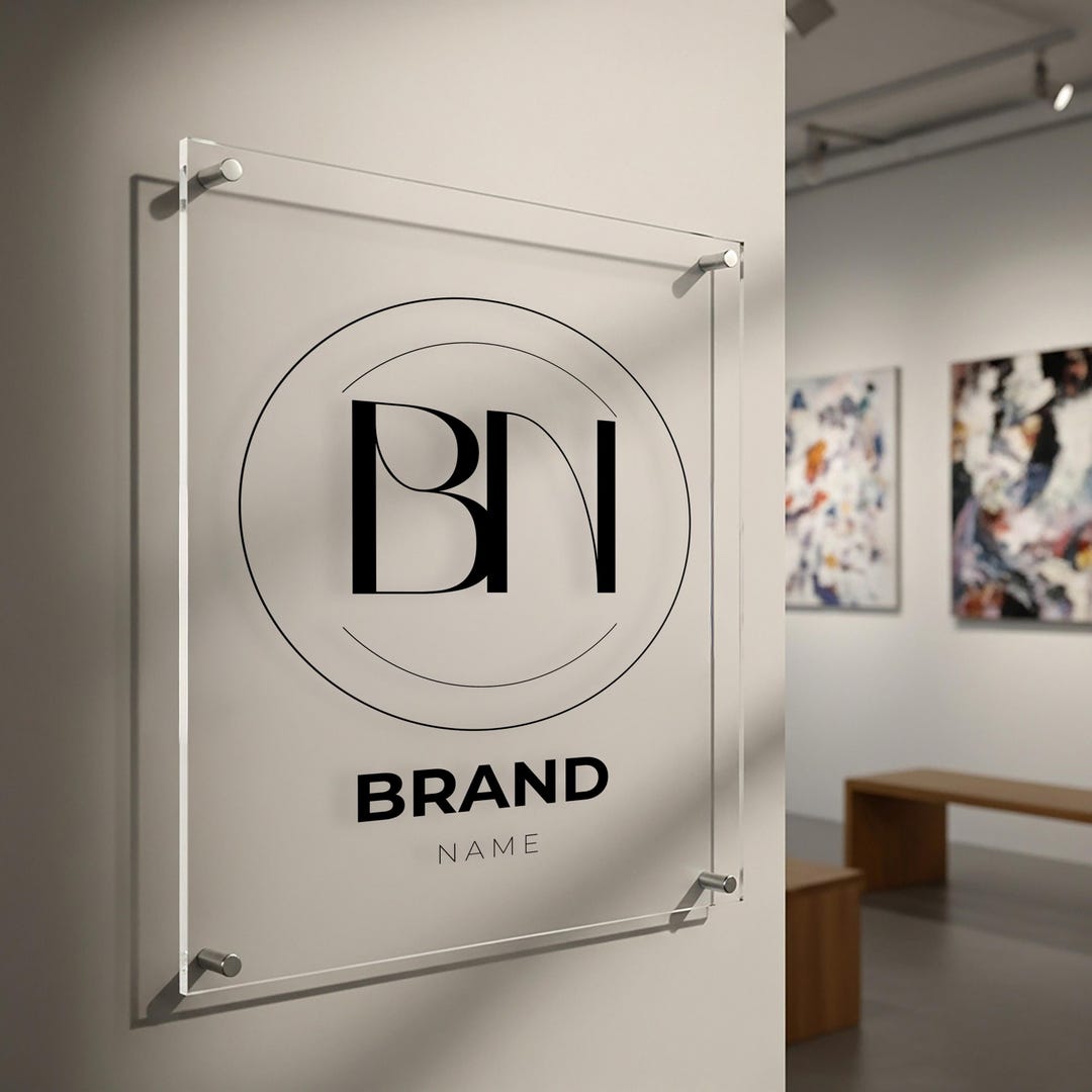 Custom Acrylic Logo Sign, Modern Business Branding Sign, Personalized ...