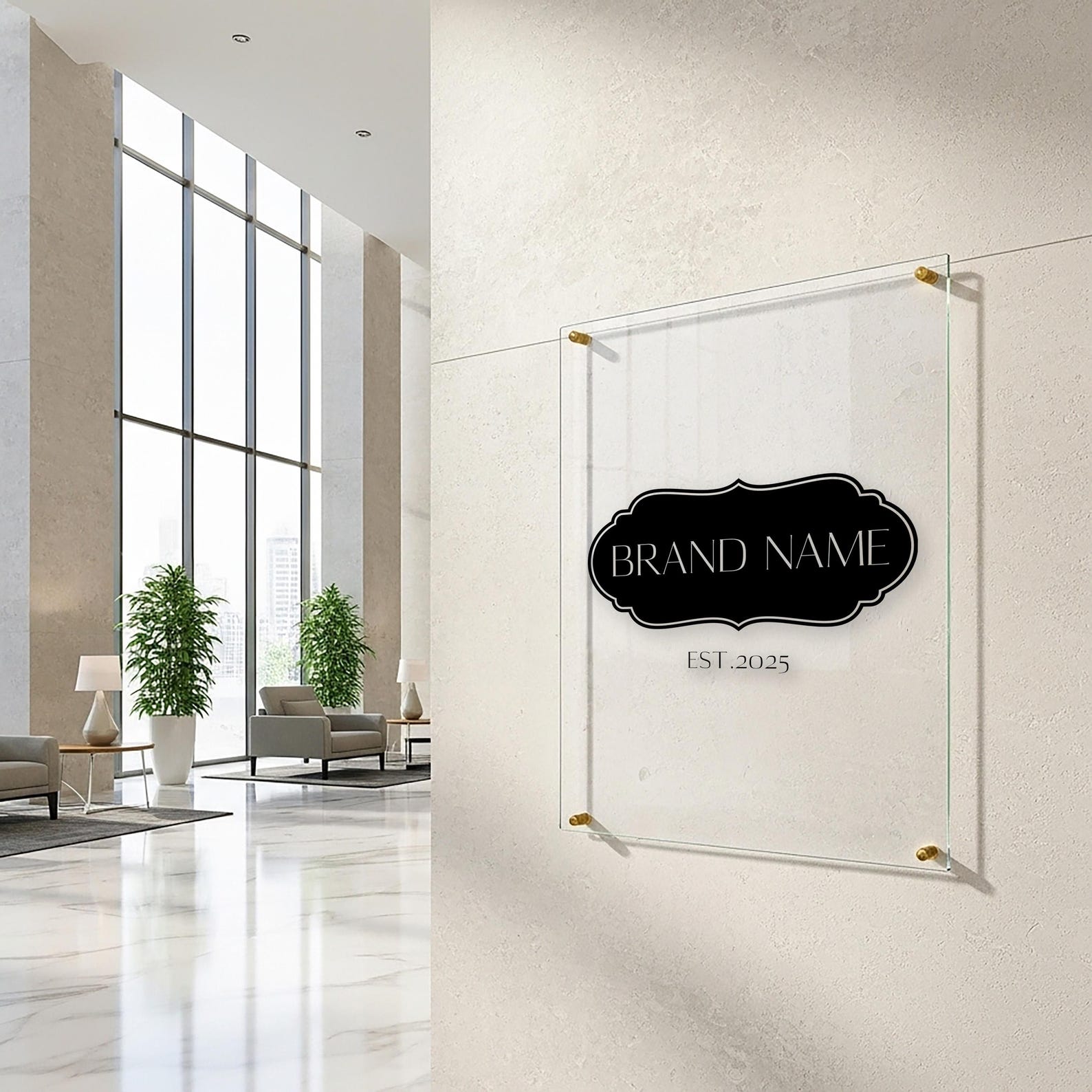 Custom Acrylic Logo Sign, Business Name Sign, Personalized Wall Art ...