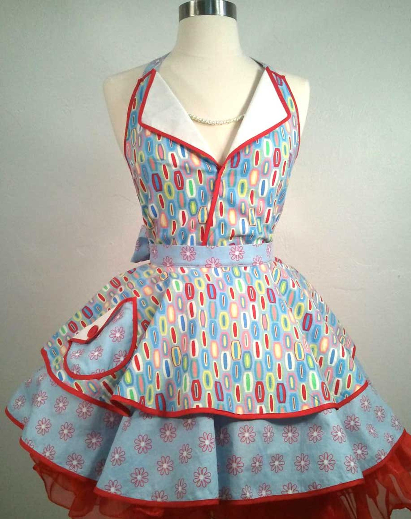 June Cleaver Pin Up Apron 50's Housewife Costume Ready | Etsy