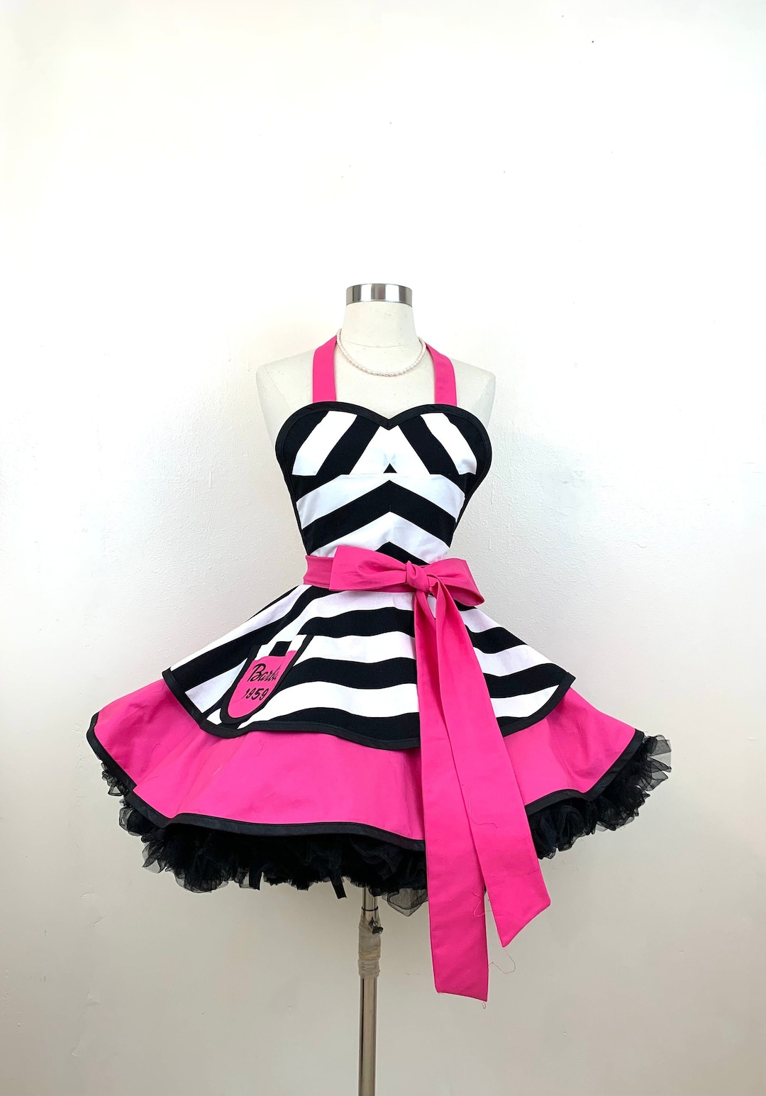 Classic Barbie Apron Black and White Women's Apron - Etsy