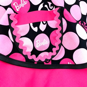 Polka Dot Barbie Apron, Retro Apron, Hot Pink /black Women's Apron - Etsy