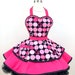 Polka Dot Barbie Apron Retro Apron Hot Pink /black - Etsy