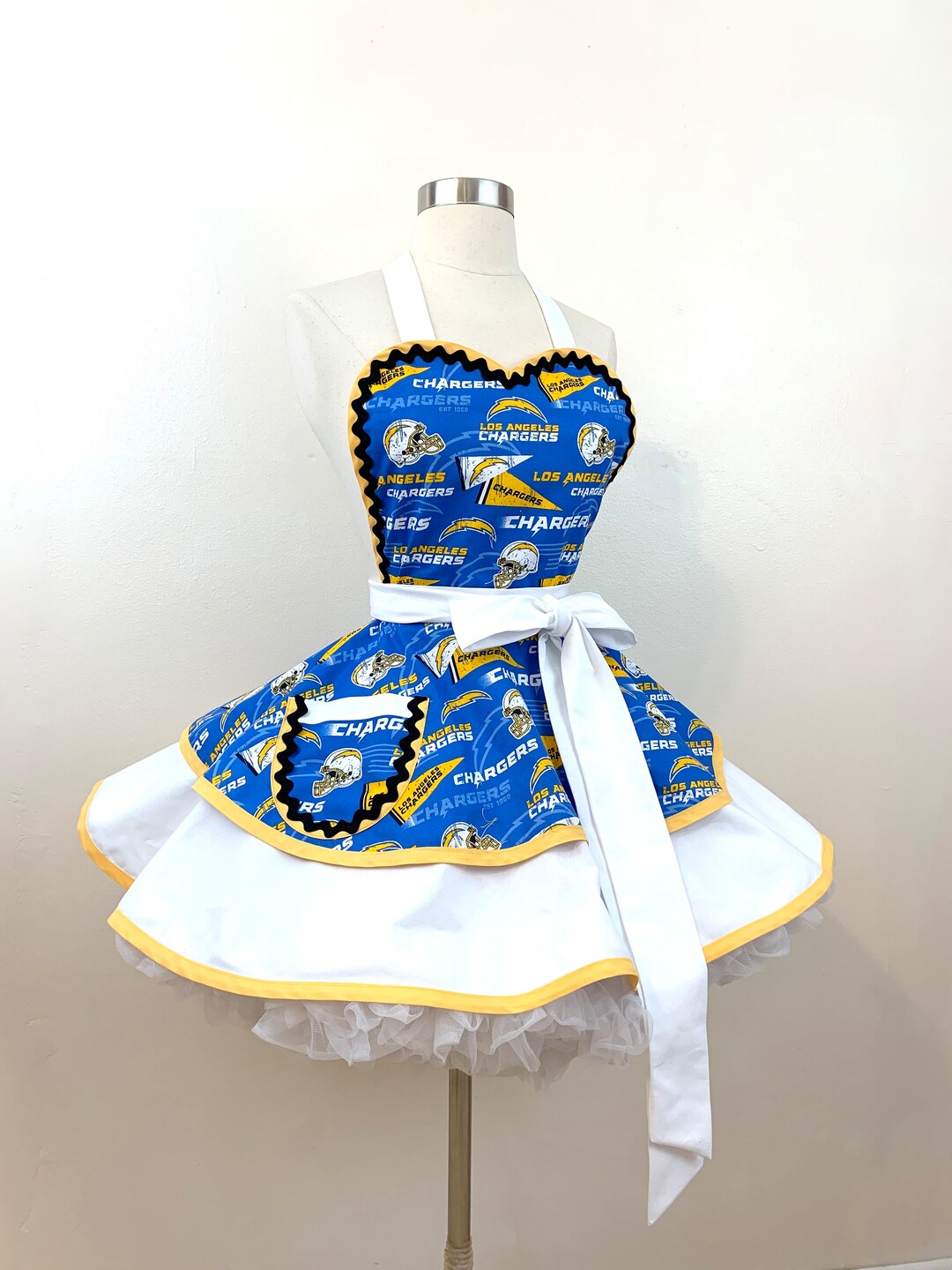 LA Chargers NFL Fan Girl Apron, Tailgate Hostess Aprons for Women - Etsy