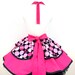 Polka Dot Barbie Apron, Retro Apron, Hot Pink /black Women's Apron - Etsy