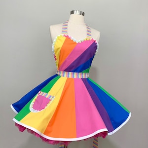 Color Me A Rainbow Apron, Women's Apron, Retro Apron - Etsy