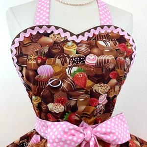 Chocolate Dreams Apron - Chocoholic Women's Apron, Valentine Apron ...