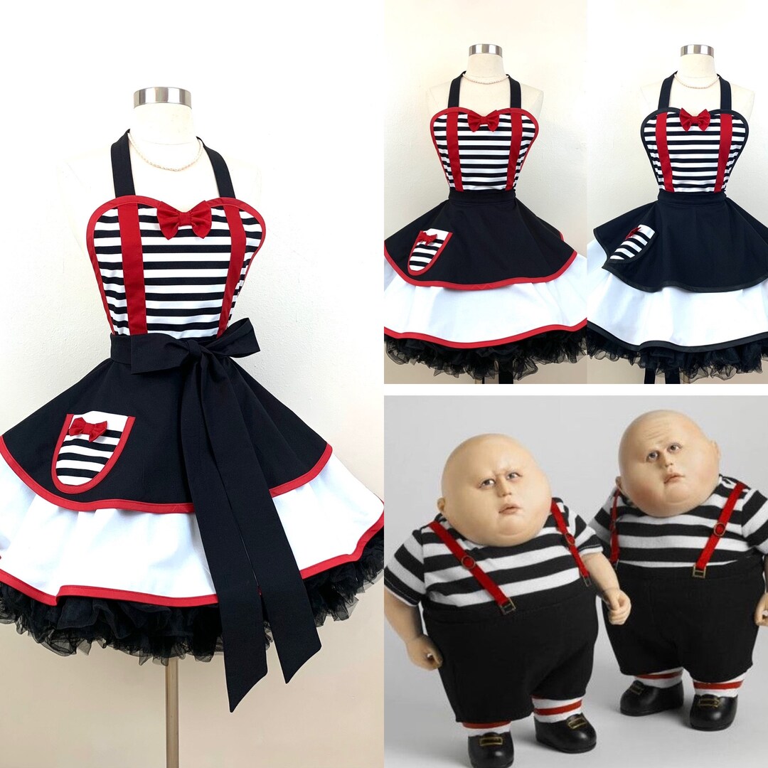 Tweedledum, Tweedledee Costume Apron, Wonderland Cosplay, Woman's Apron ...