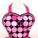 Polka Dot Barbie Apron, Retro Apron, Hot Pink /black Women's Apron - Etsy