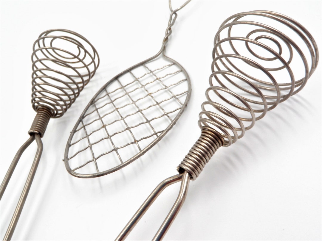 Whisk Spring Coil Wire Wisk USA Rustic Farmhouse Kitchen French Country ...