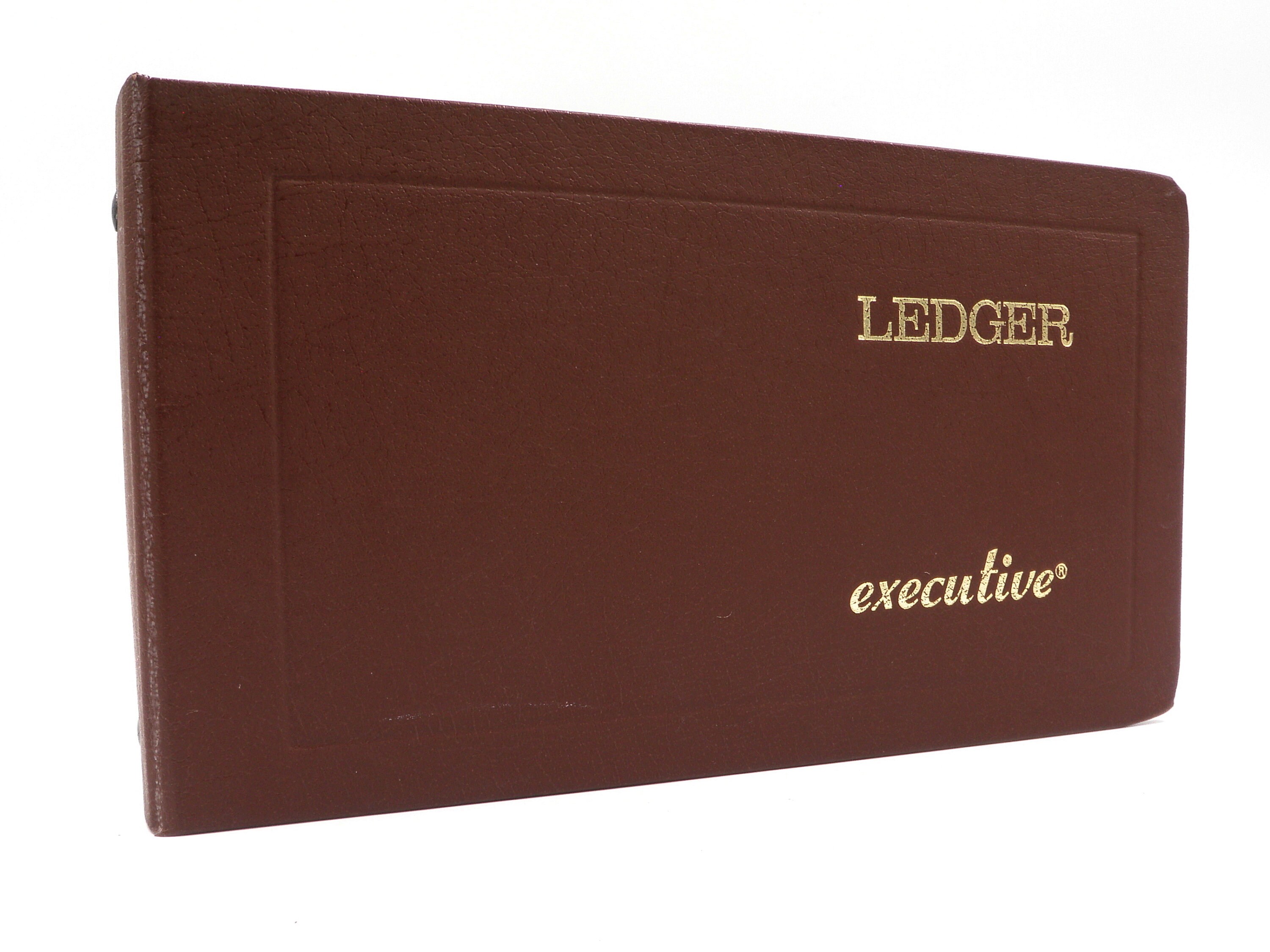 Ledger Book 4 Ring Binder Syuart Hall Brown W/ Pages and Dividers Gold ...