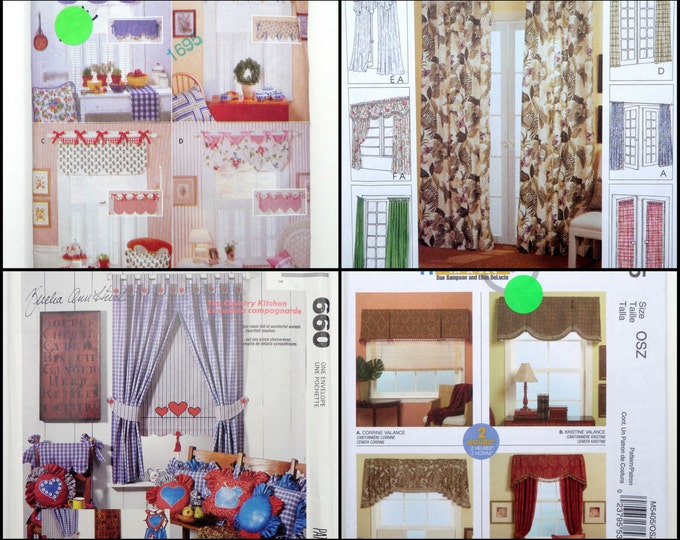 Curtain Pattern 5 Decorator Sewing Patterns 20 Styles Window Treatments ...