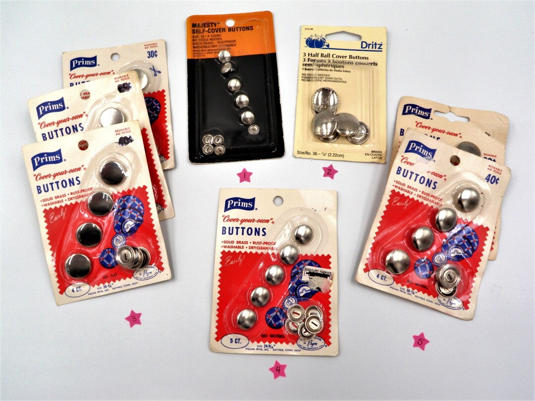 Buttons to Cover Forms to Make Your Own Fabric Covered Buttons Vintage ...
