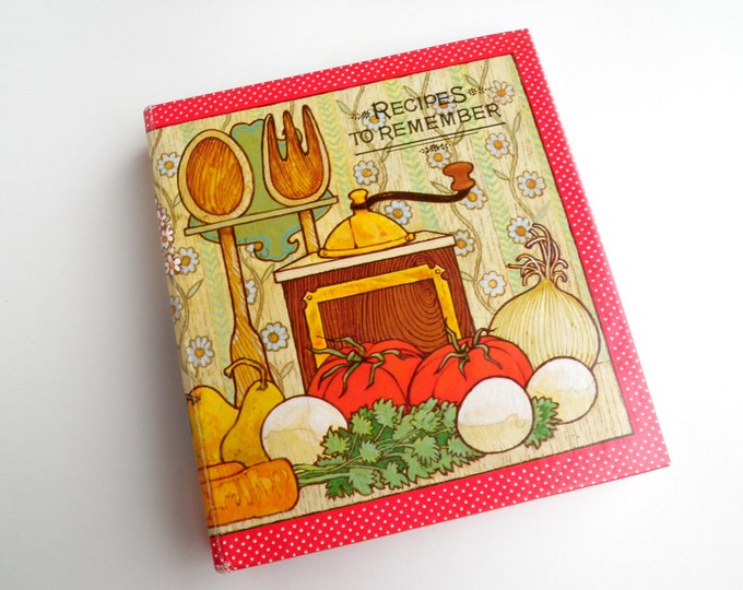 Recipe File Album Vintage Hallmark Recipe Book Binder - Etsy