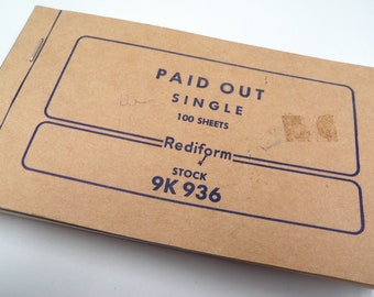 Paid Receipt Book - Etsy