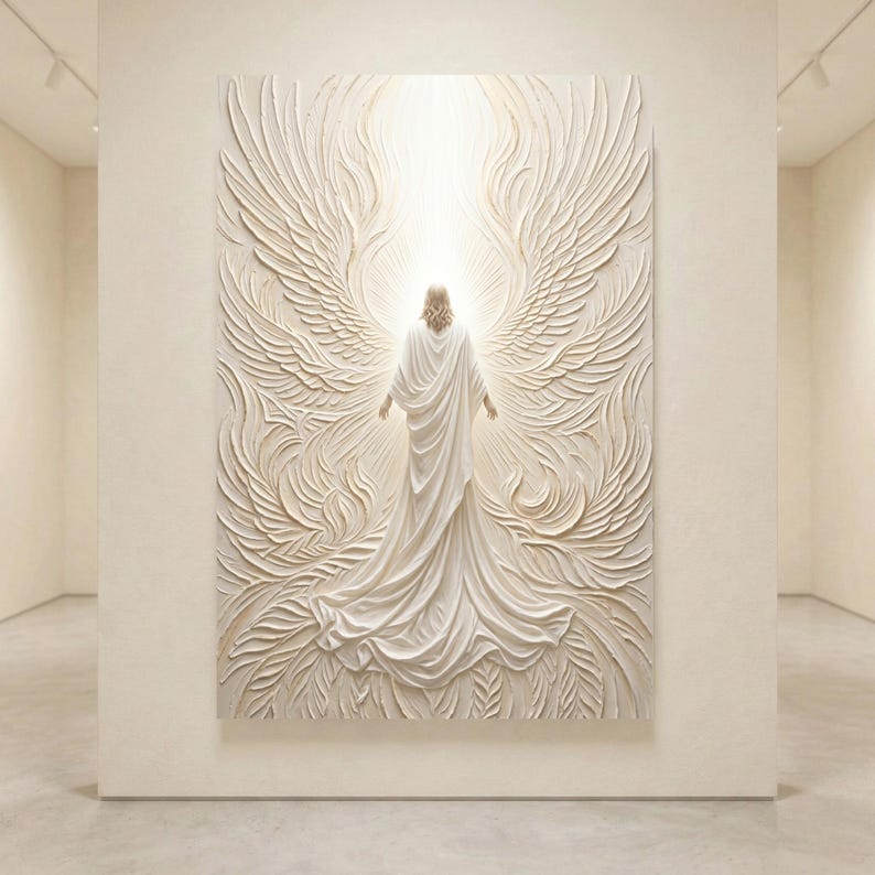 Jesus Angel Wings Canvas Wall Art: Spiritual Christian Home Decor - Etsy