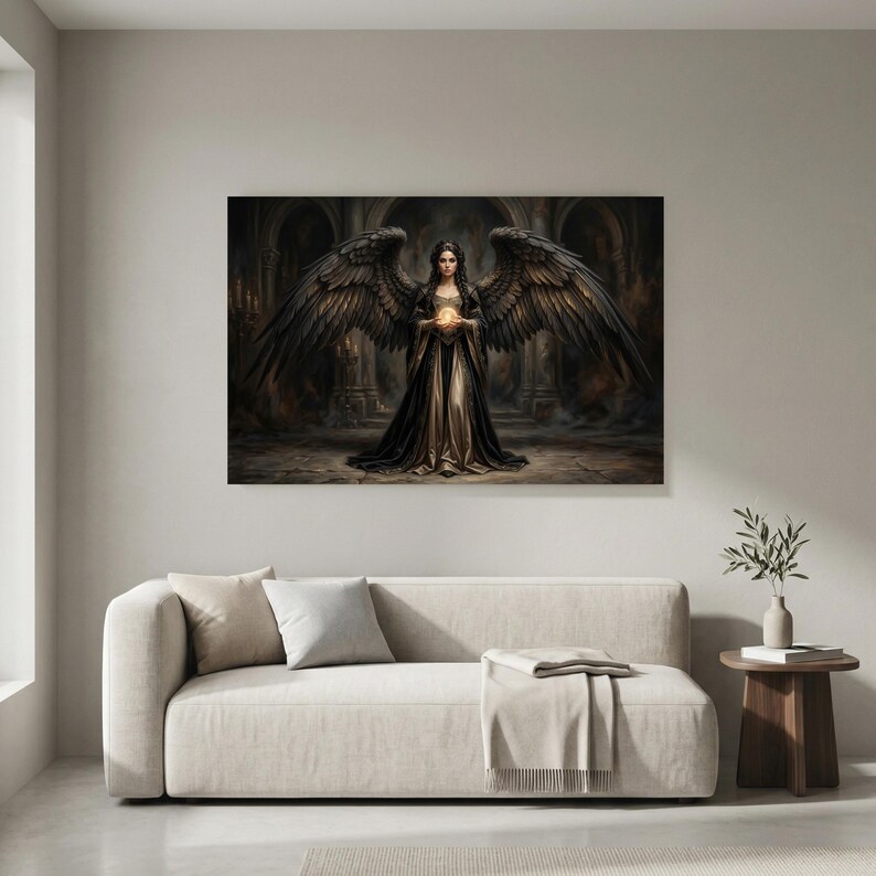 Dark Angel Canvas Wall Art Ready to Hang Stretched Gallery Wrapped ...