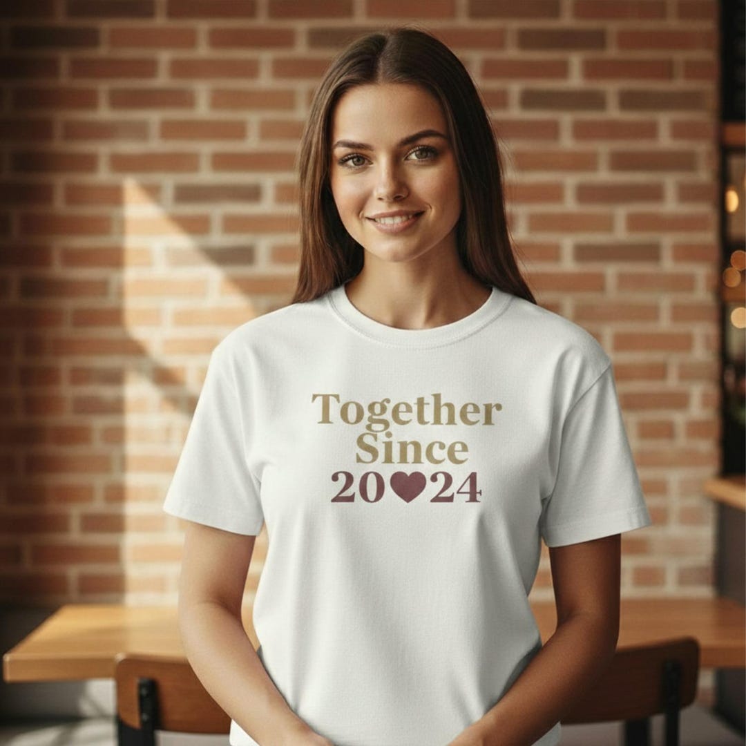 Together Since Couple T Shirt Personalized Year Matching Anniversary ...