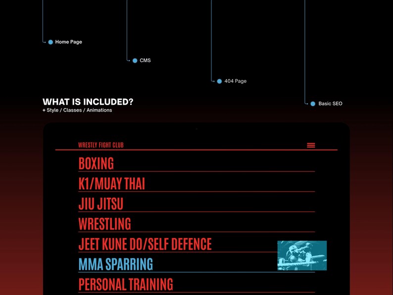 Webflow Template for Dojo MMA Gym / Clean and Responsive Martial Arts ...