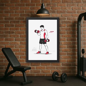 Minimal Gym Workout Canvas Prints, Modern Fitness Wall Decor Set - Etsy