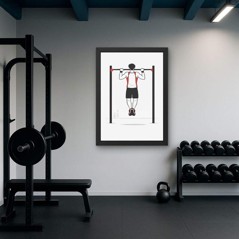 Minimal Gym Workout Canvas Prints, Modern Fitness Wall Decor Set - Etsy