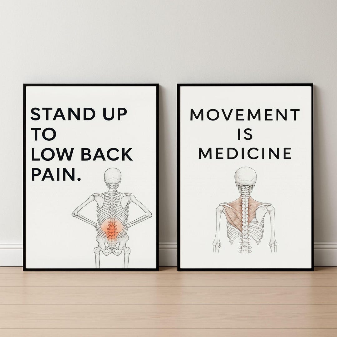 Canvas Style Back Care Posters for Clinics - Etsy