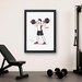 Minimal Gym Workout Canvas Prints, Modern Fitness Wall Decor Set - Etsy
