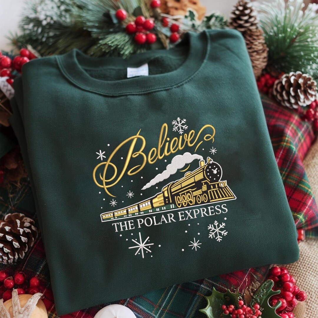 Polar Express Embroidery File, Believe Christmas Train Design, Xmas ...