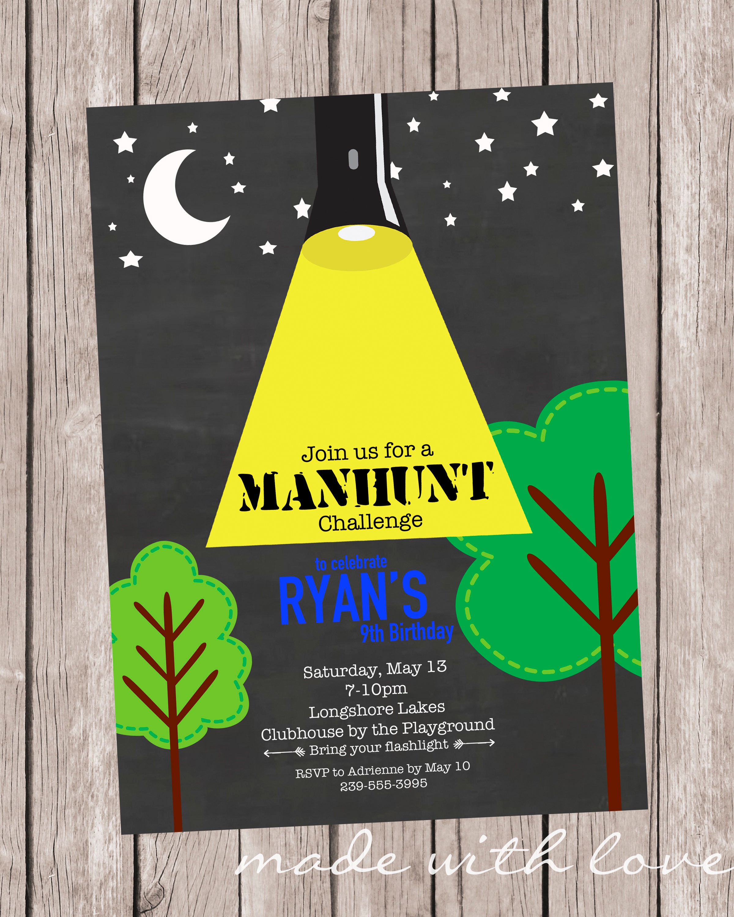 Scavenger Hunt/manhunt Invitation, Personalized and Printable, 5x7 - Etsy