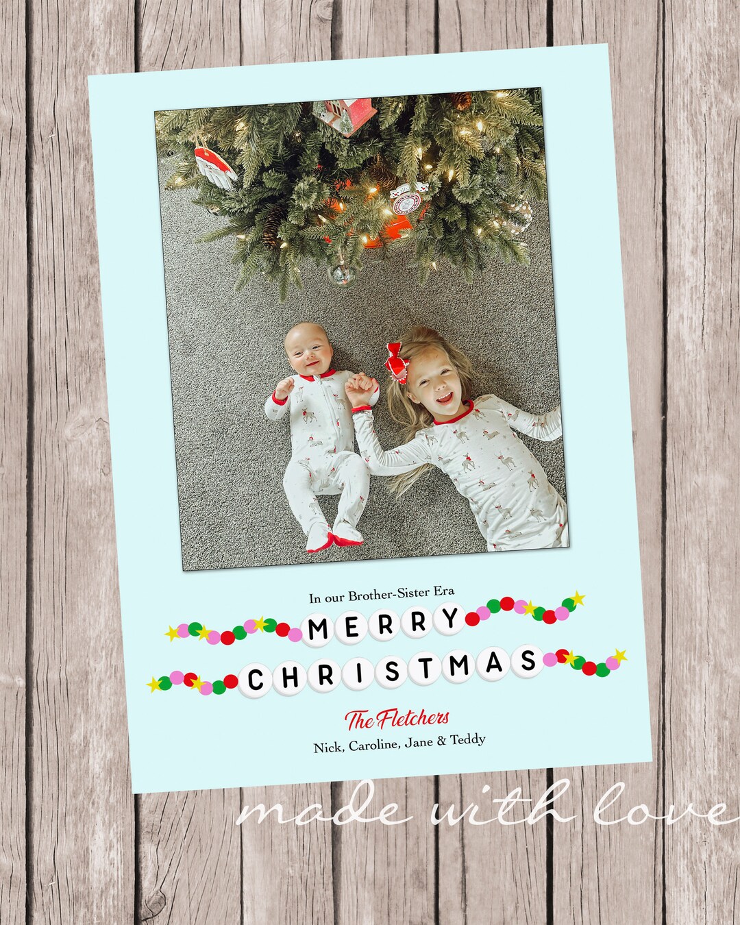 Christmas Era, A Holiday Photo Card, Personalized and Printable, 5x7 - Etsy