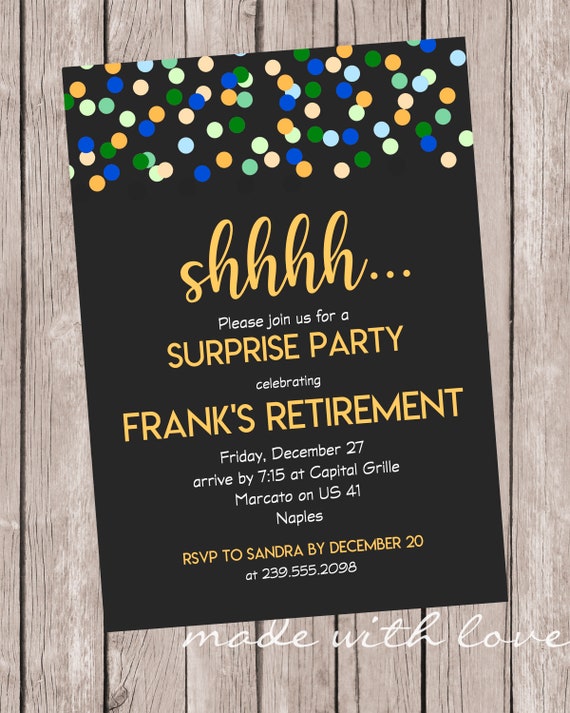 Confetti A Party Invitation Personalized and Printable 5x7 | Etsy