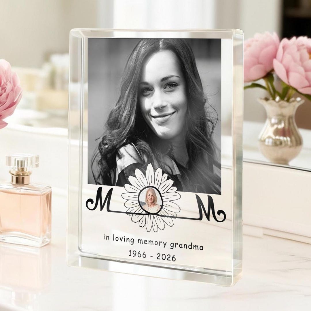 Personalized Grandma Memorial Photo Acrylic Block , Custom Grandma ...
