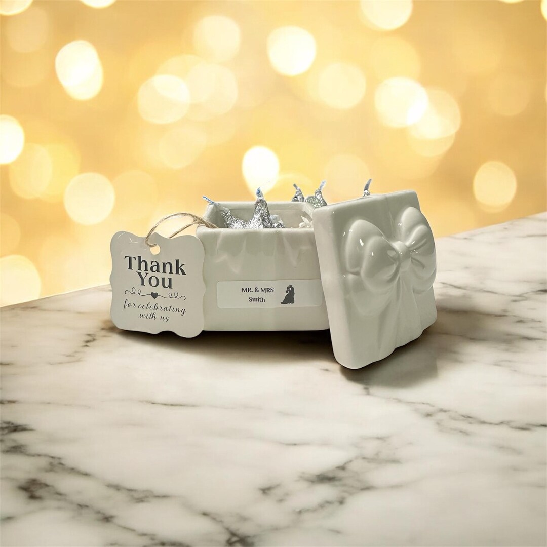 Custom Ceramic Wedding Favor Gift Box - Etsy