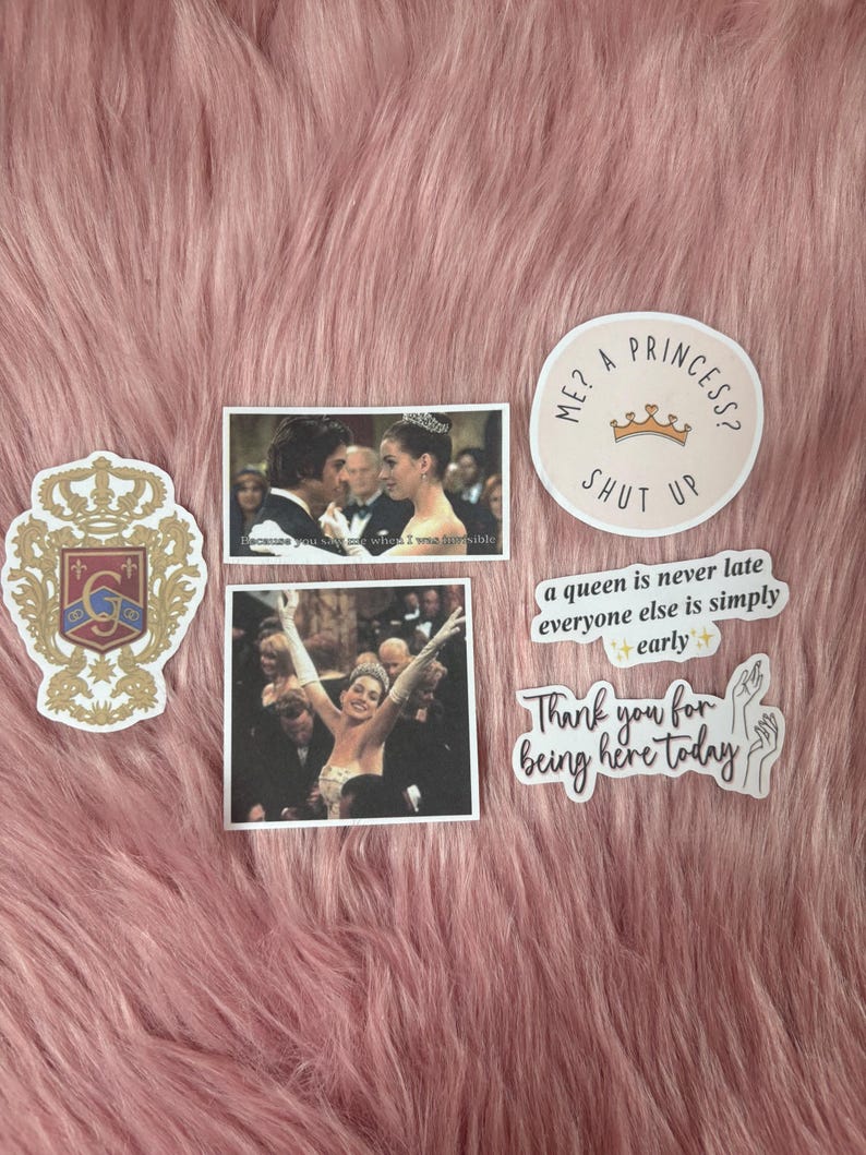 Princess Diaries Sticker Pack | Y2K Movie, Holographic Sparkle Designs ...