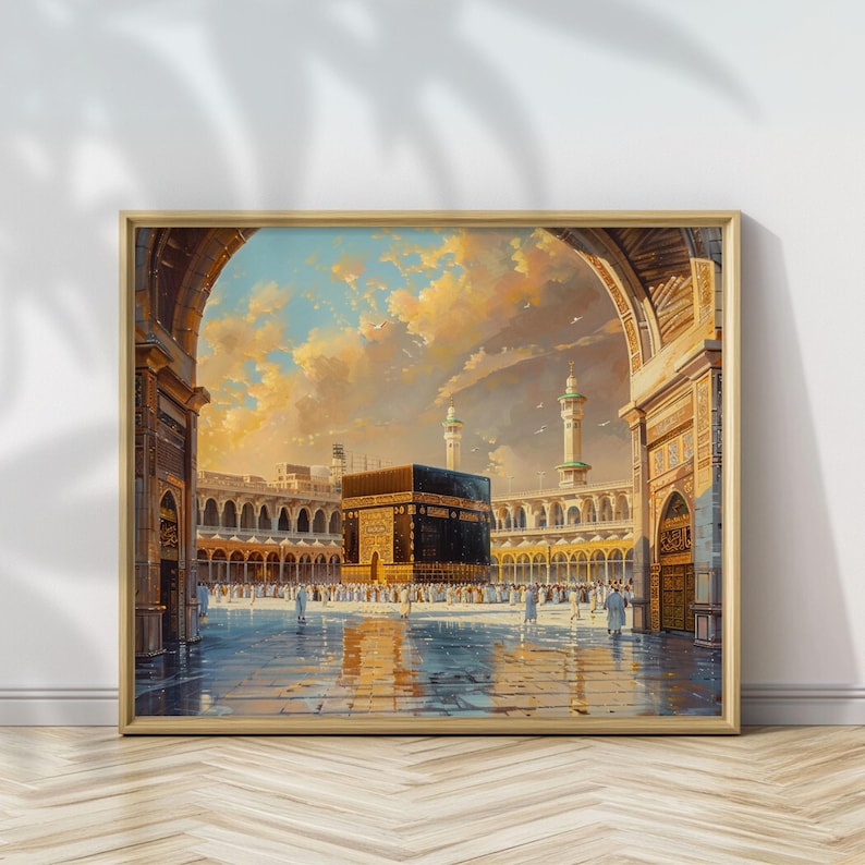 Kaaba Islamic Wall Art | Mecca Mosque Print | Muslim Home Decor Digital ...