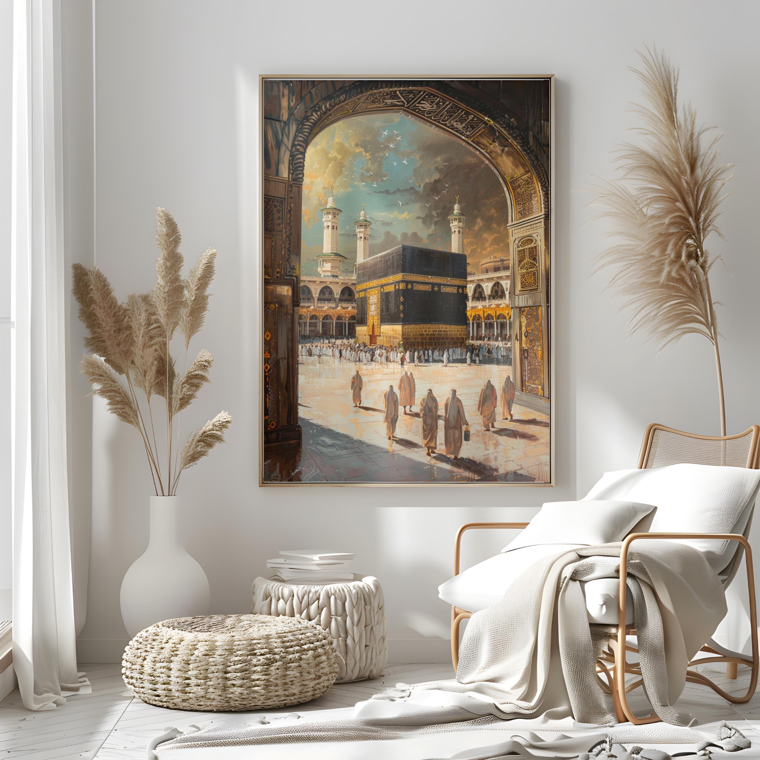 Kaaba Painting | Mecca, Masjid Al-haram Islamic Art (digital Download ...