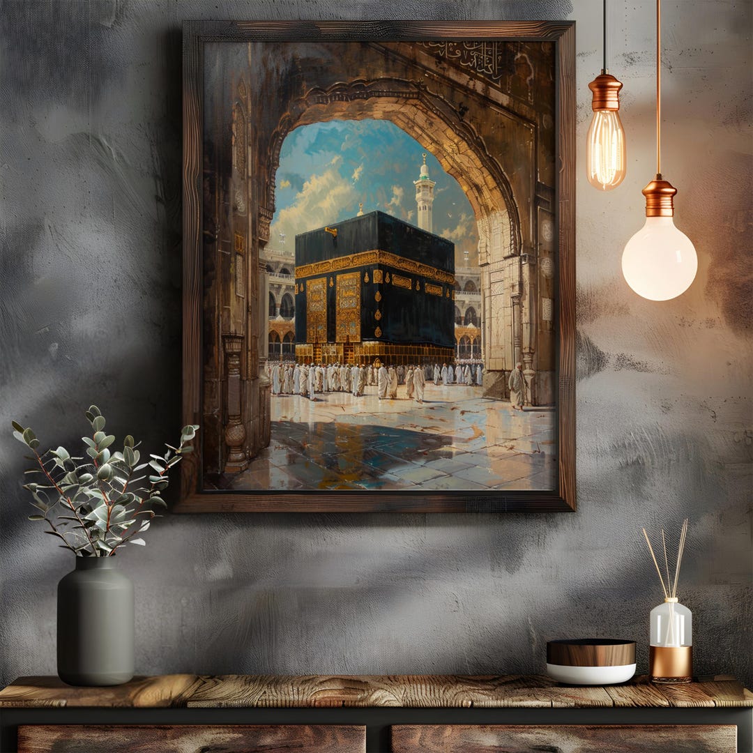 Elegant Kaaba Wall Decor: Digital Islamic Art for Stylish Muslim Homes ...
