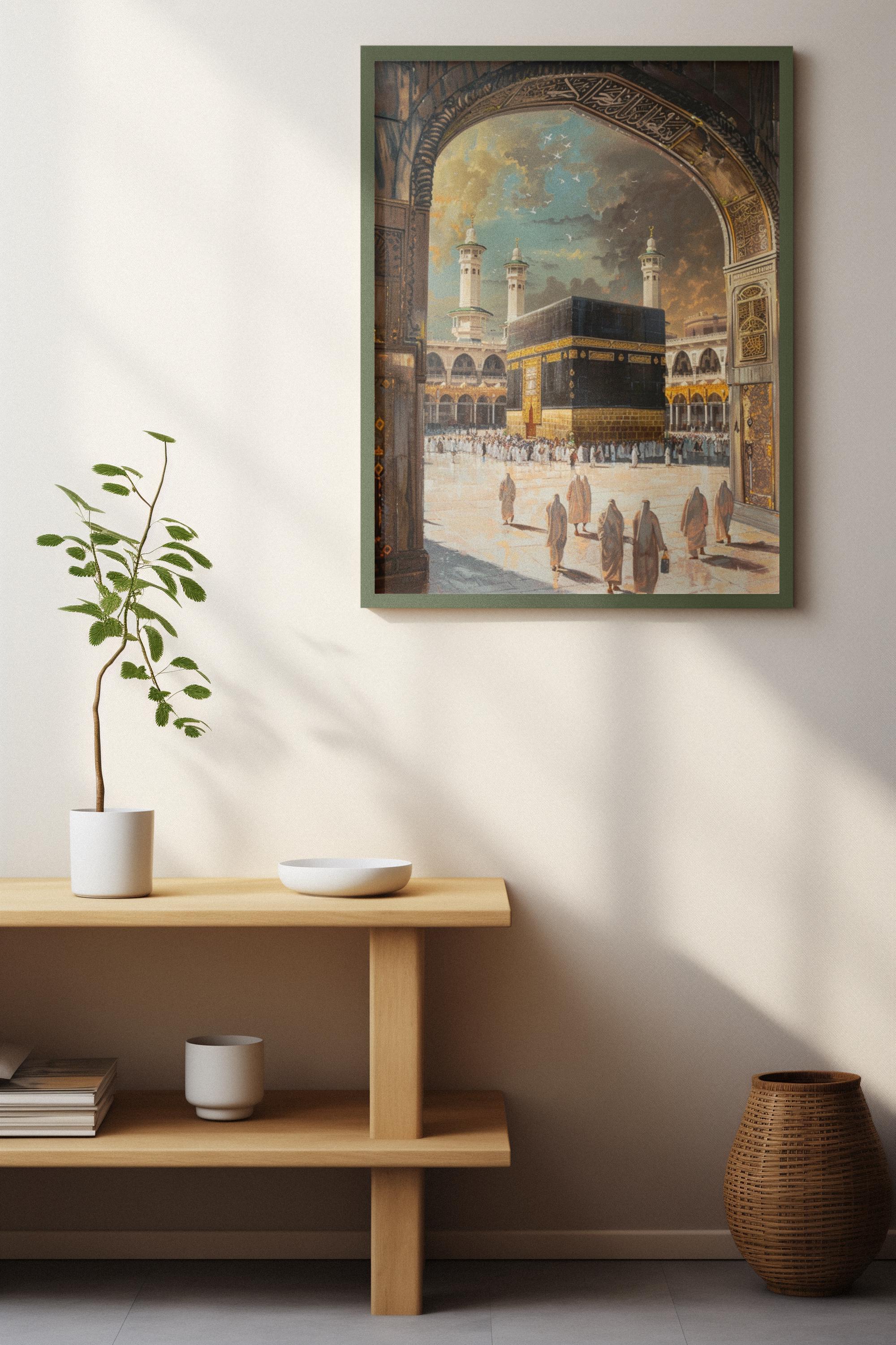 Kaaba Painting | Mecca, Masjid Al-haram Islamic Art (digital Download ...