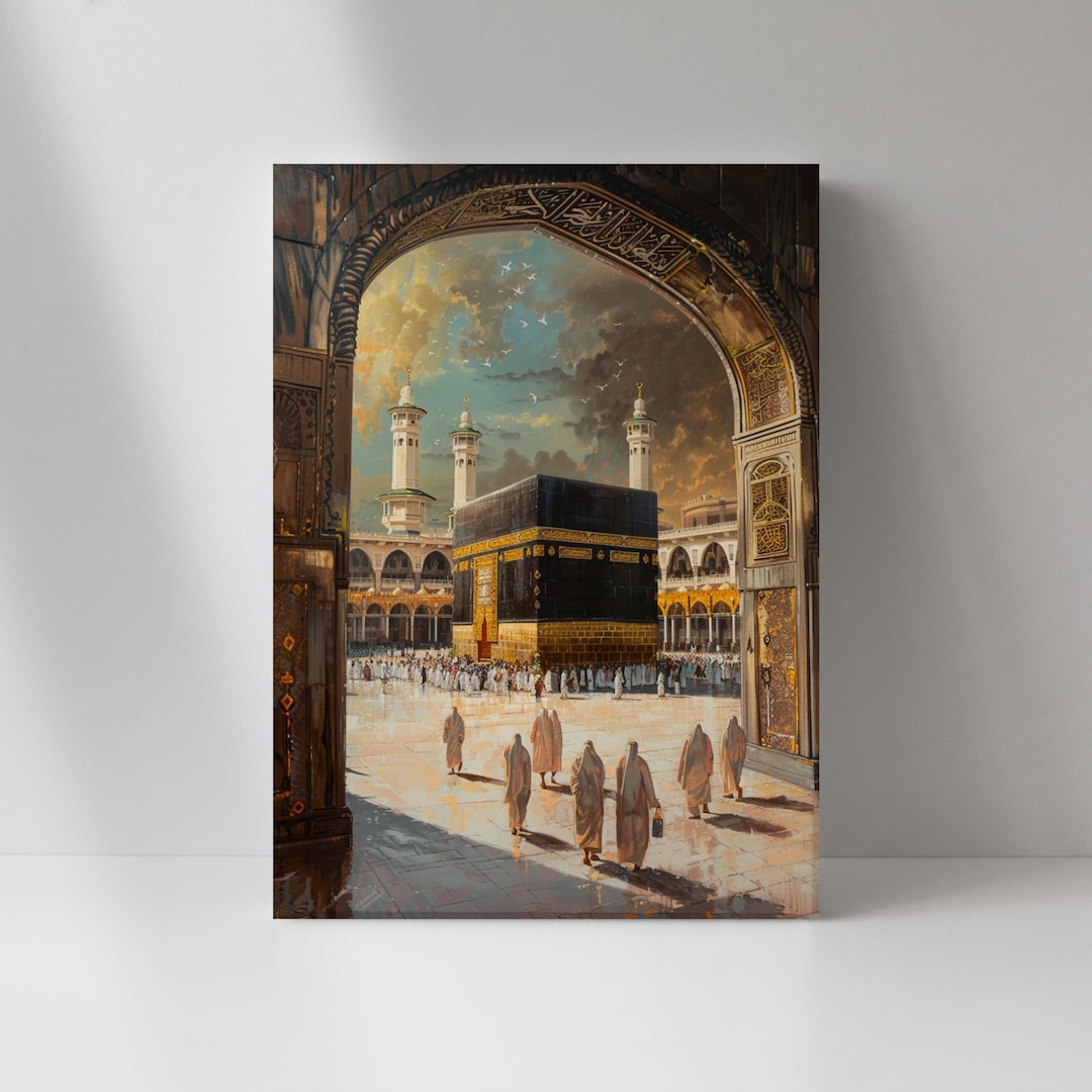 Kaaba Painting | Mecca, Masjid Al-haram Islamic Art (digital Download ...