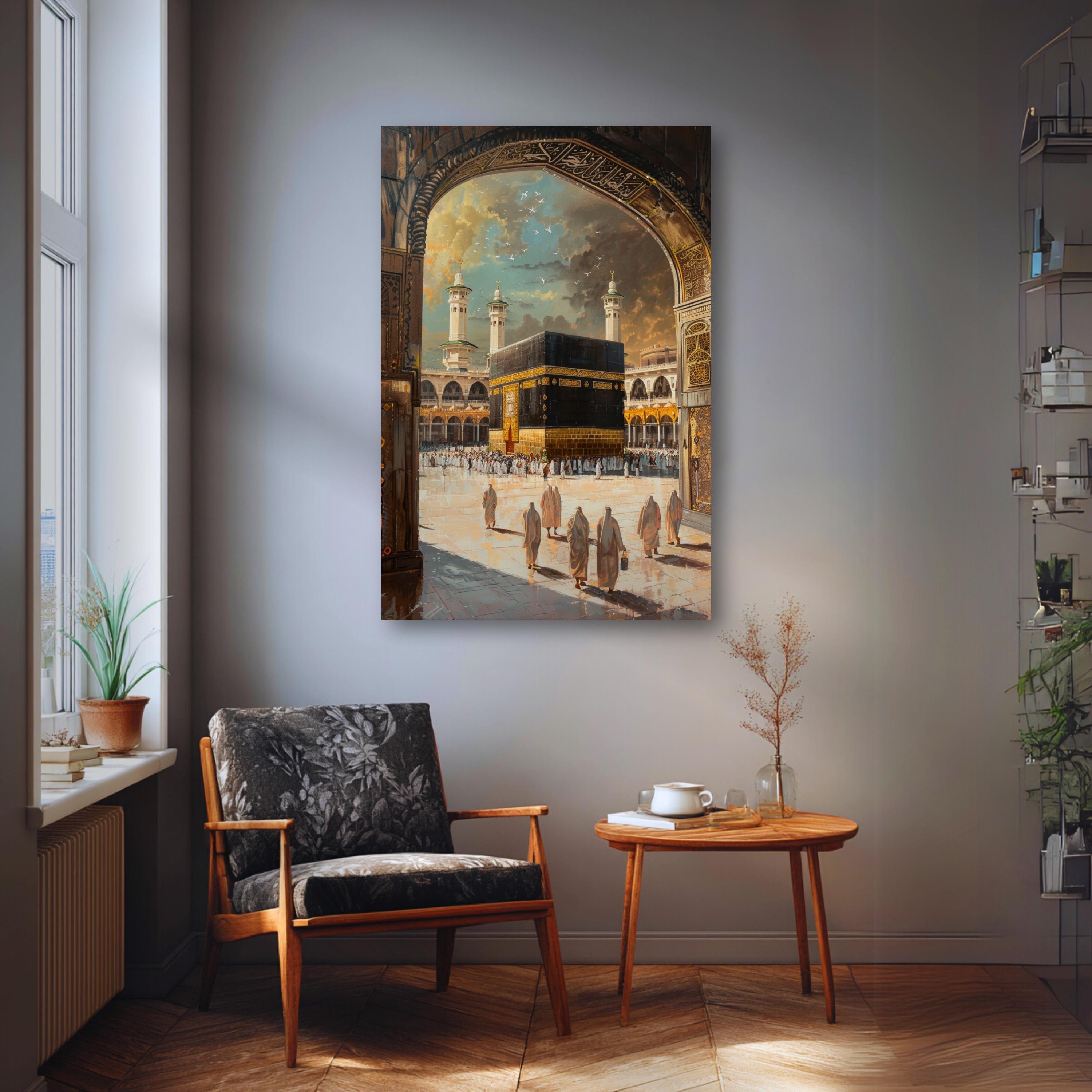 Kaaba Painting | Mecca, Masjid Al-haram Islamic Art (digital Download ...