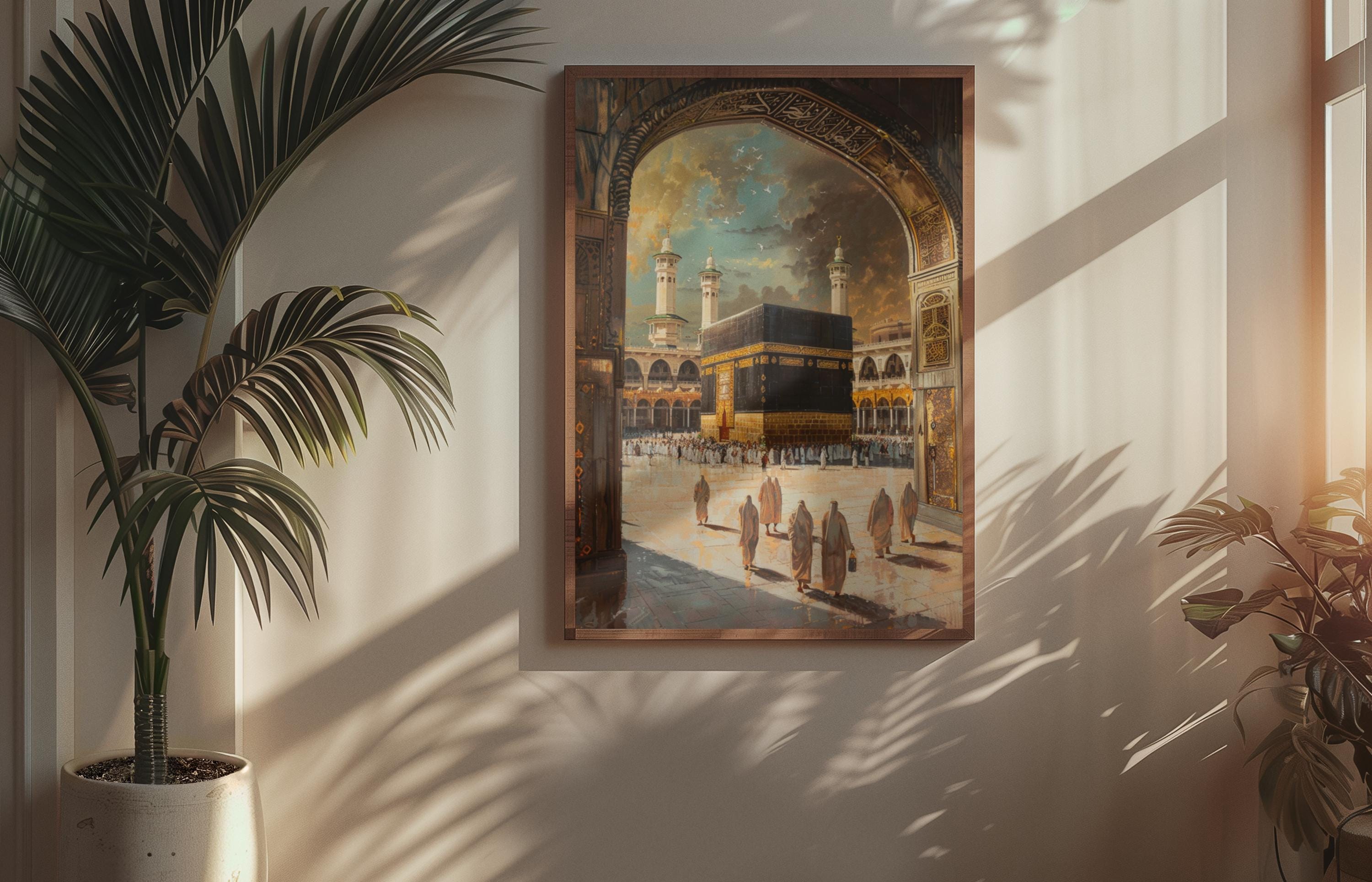 Kaaba Painting | Mecca, Masjid Al-haram Islamic Art (digital Download ...
