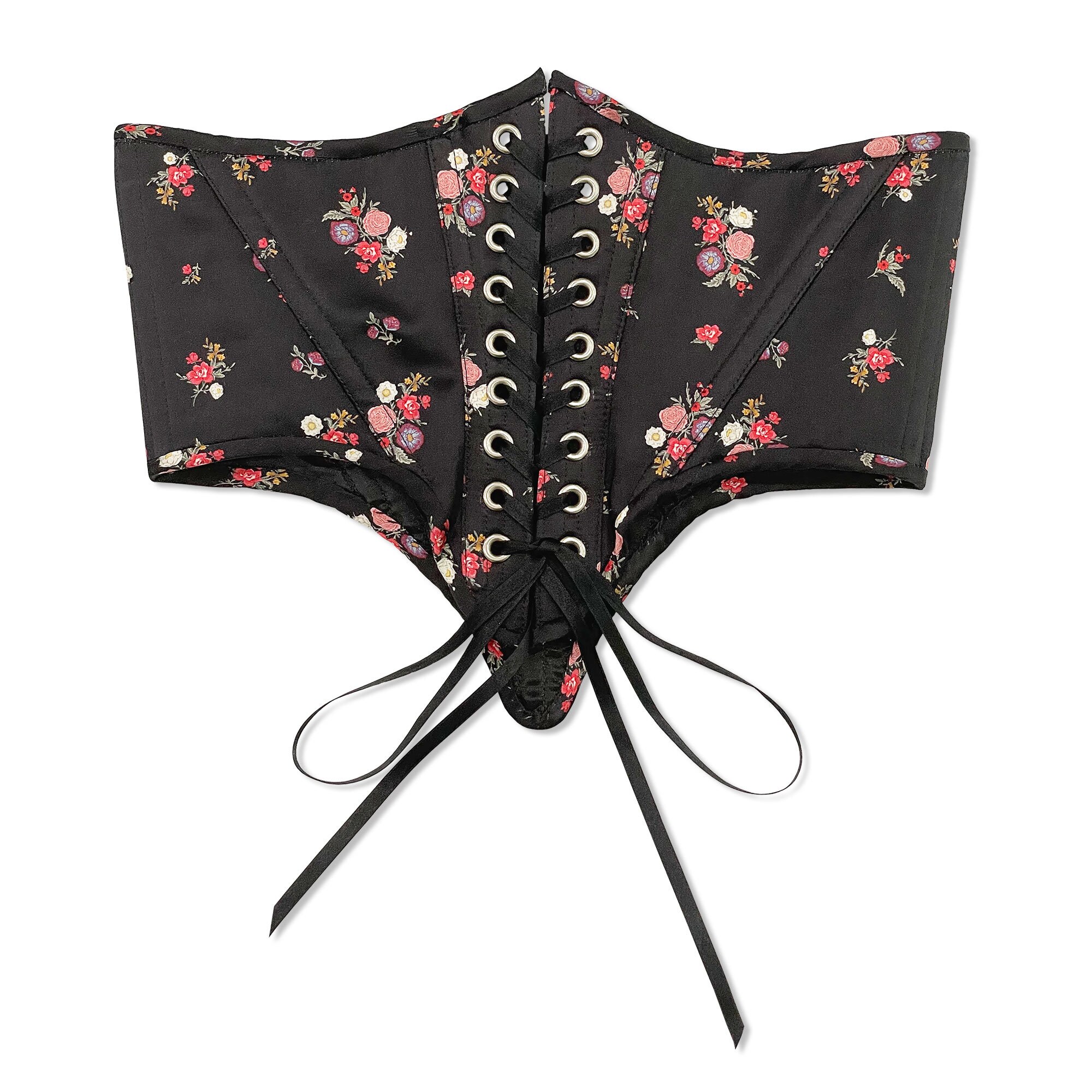 Halloween Costume Victorian Floral Corset Swiss Waist 1800s Underbust ...