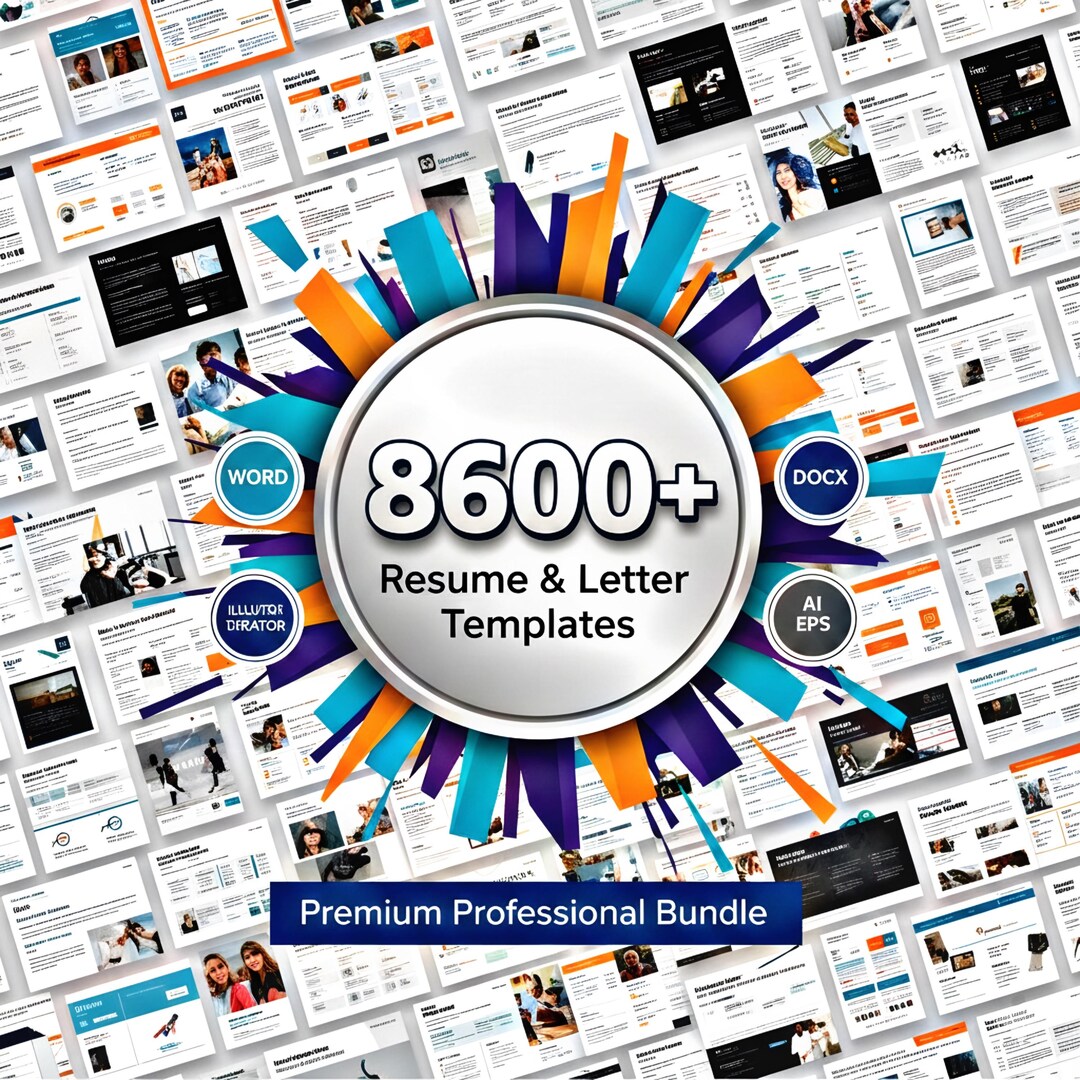 8600+ Premium Resume and Letter Templates Bundle | Professional ...