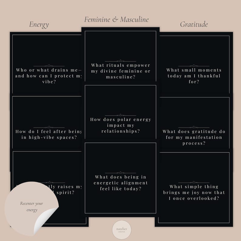 300 Journaling Prompts for Manifestation, Precropped Pngs for ...